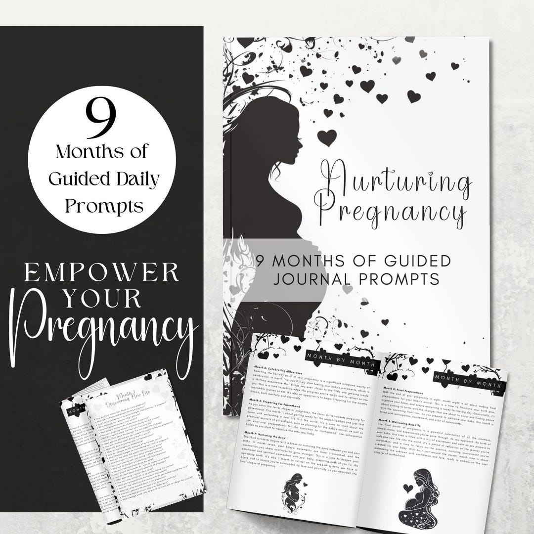Month-by-month Pregnancy Journal: Guided Prompts, Milestones & Bonus ...