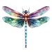 Dragonfly Clipart, Rainbow Dragonfly PNG, Commercial Use Digital ...