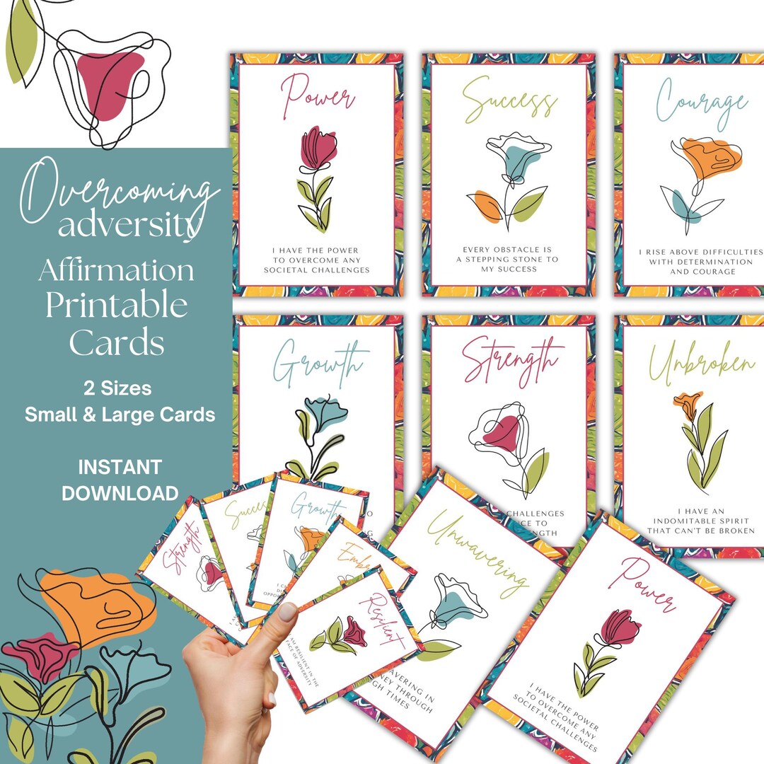 Printable Trauma Recovery Affirmation Cards: Healing Journey Tools for ...