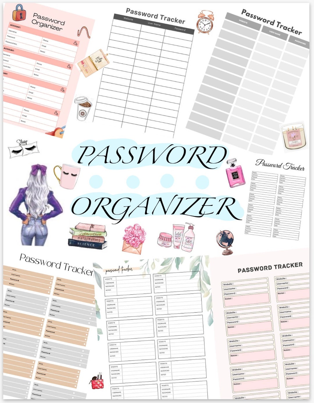 Printable Password Organizers 2024 IT GIRL - Etsy