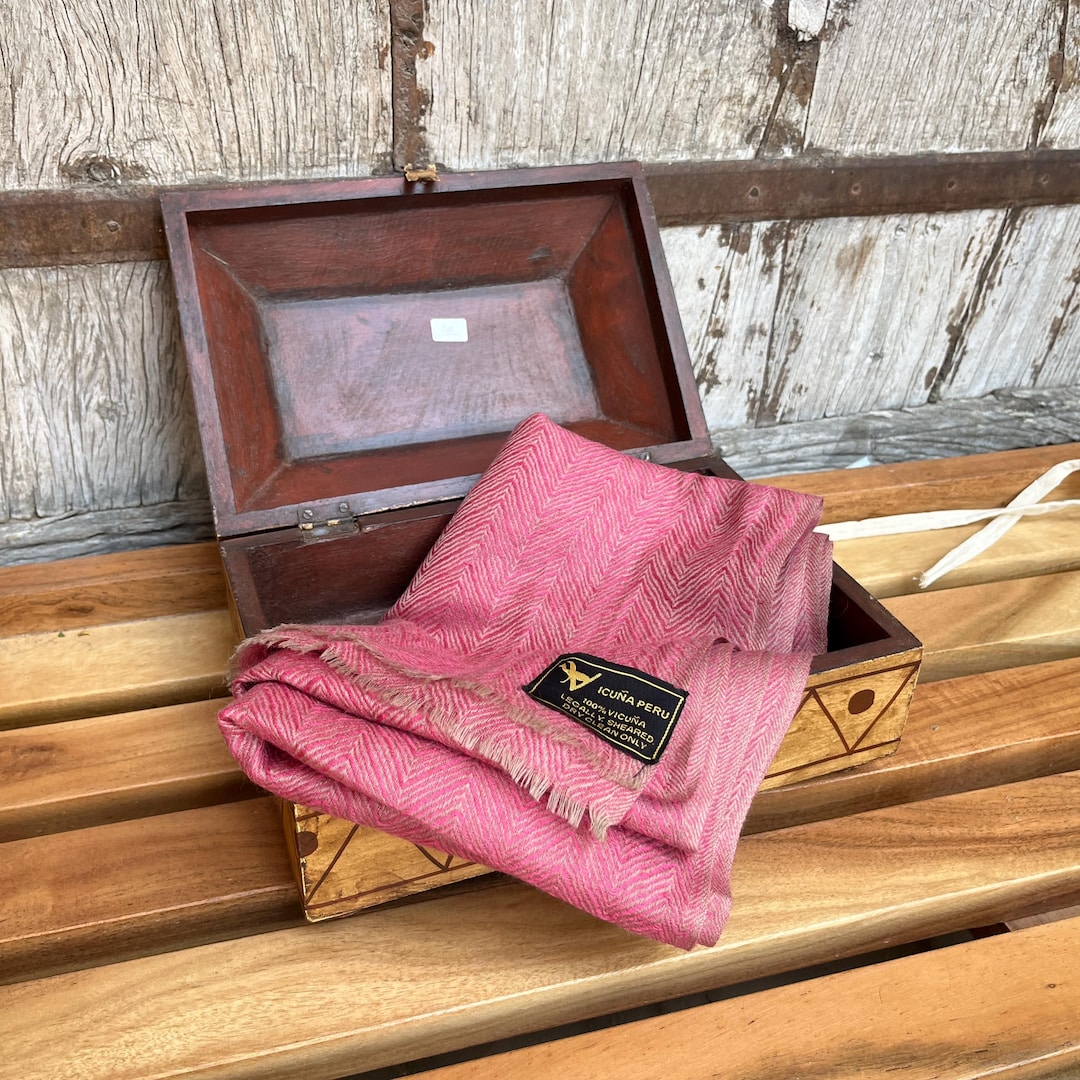 Persian Rose Pink, Alpaca Peruvian Vicuna Scarf, Authentic Vicuna Wool ...