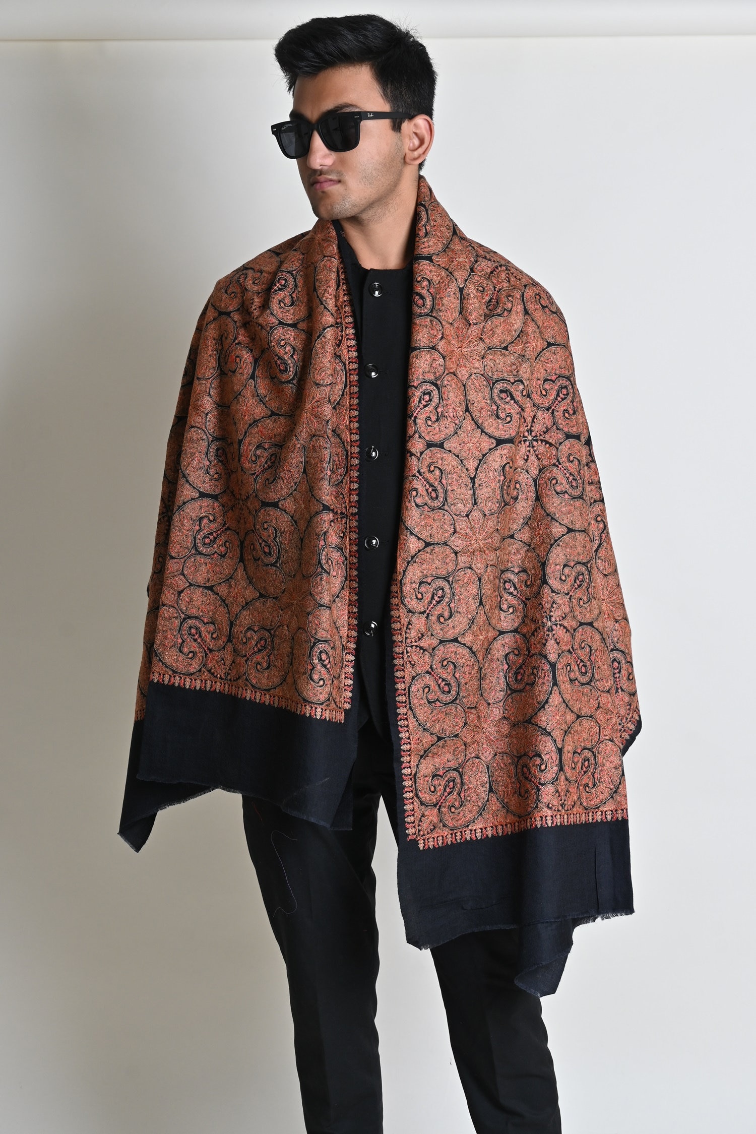 Cashmere Hand Embroidered Shawl, Wedding Favor, Embroidered Pashmina ...