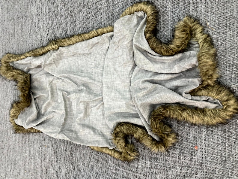 Cloud Grey Thick Vicuña Shawl Hand Knit Vicuña Shawl With Fox Hair Fur ...