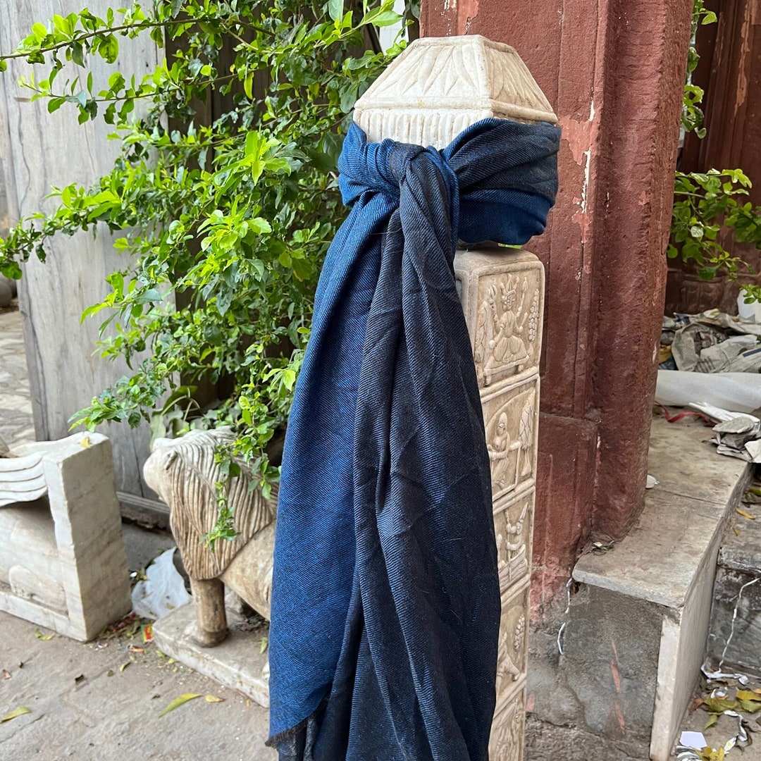 Persian Blue Peruvian Vicuña Fiber, 100% Peru Vicuña Scarf, Handwoven ...