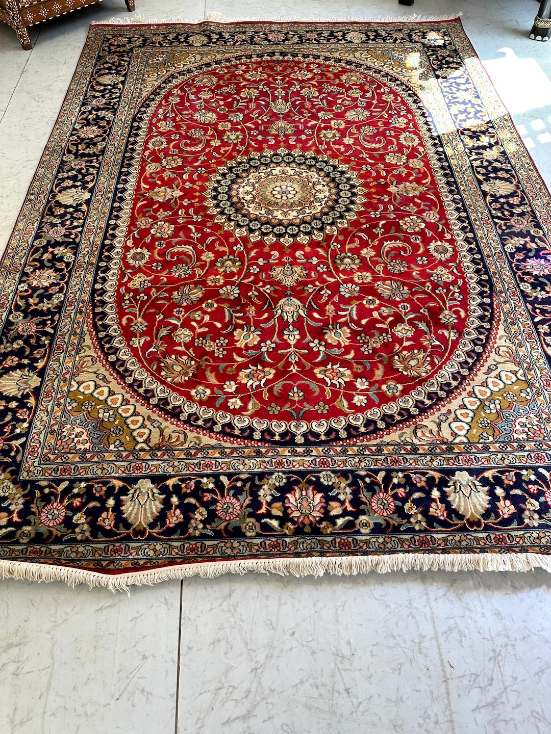 6x9 Ft Royal Carpet, Handmade Rugs, Real Silk Carpet, Palace Rugs ...