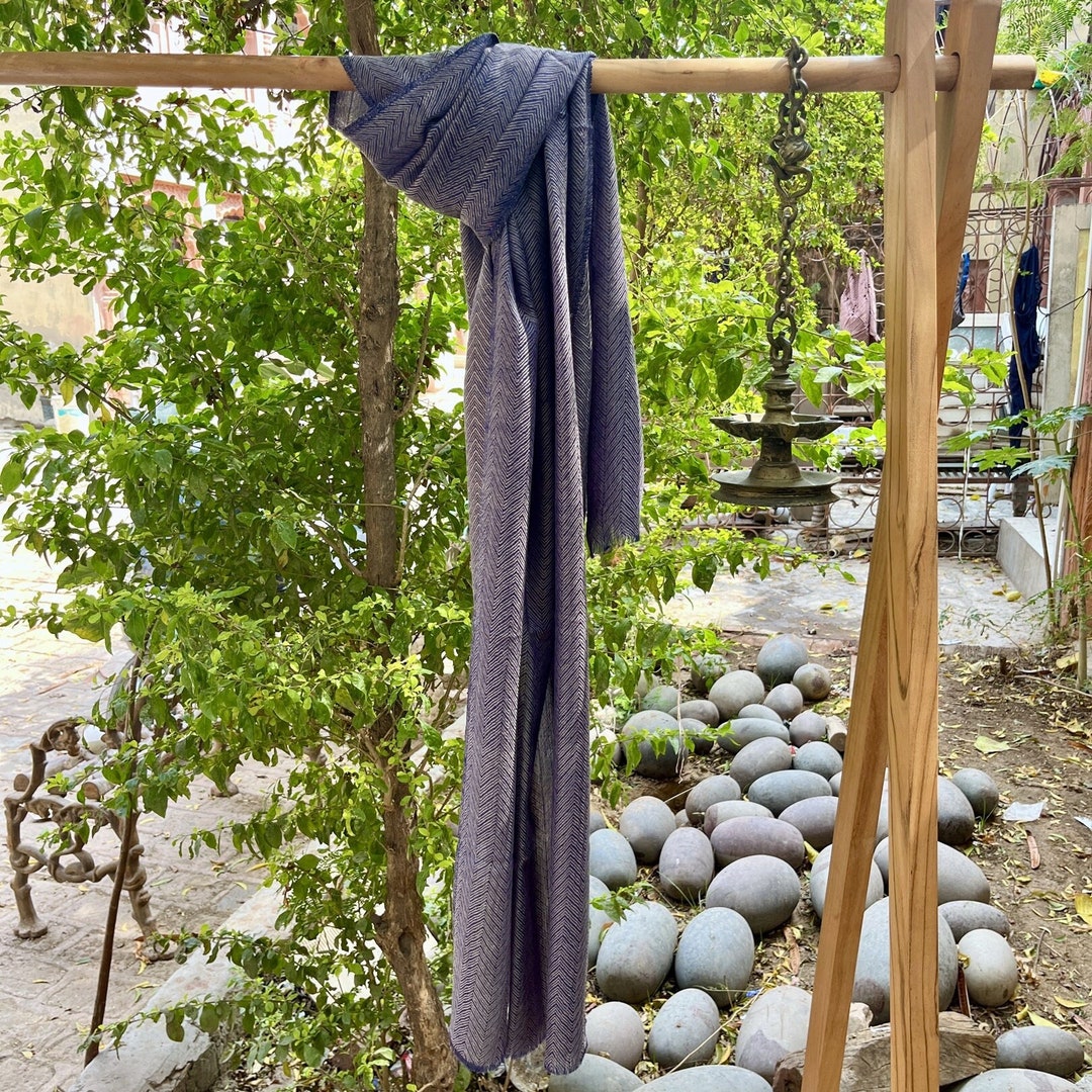 Boeing Blue 100% Peru Vicuña Scarves, Vicuña Scarf, Alpacas Reversible ...