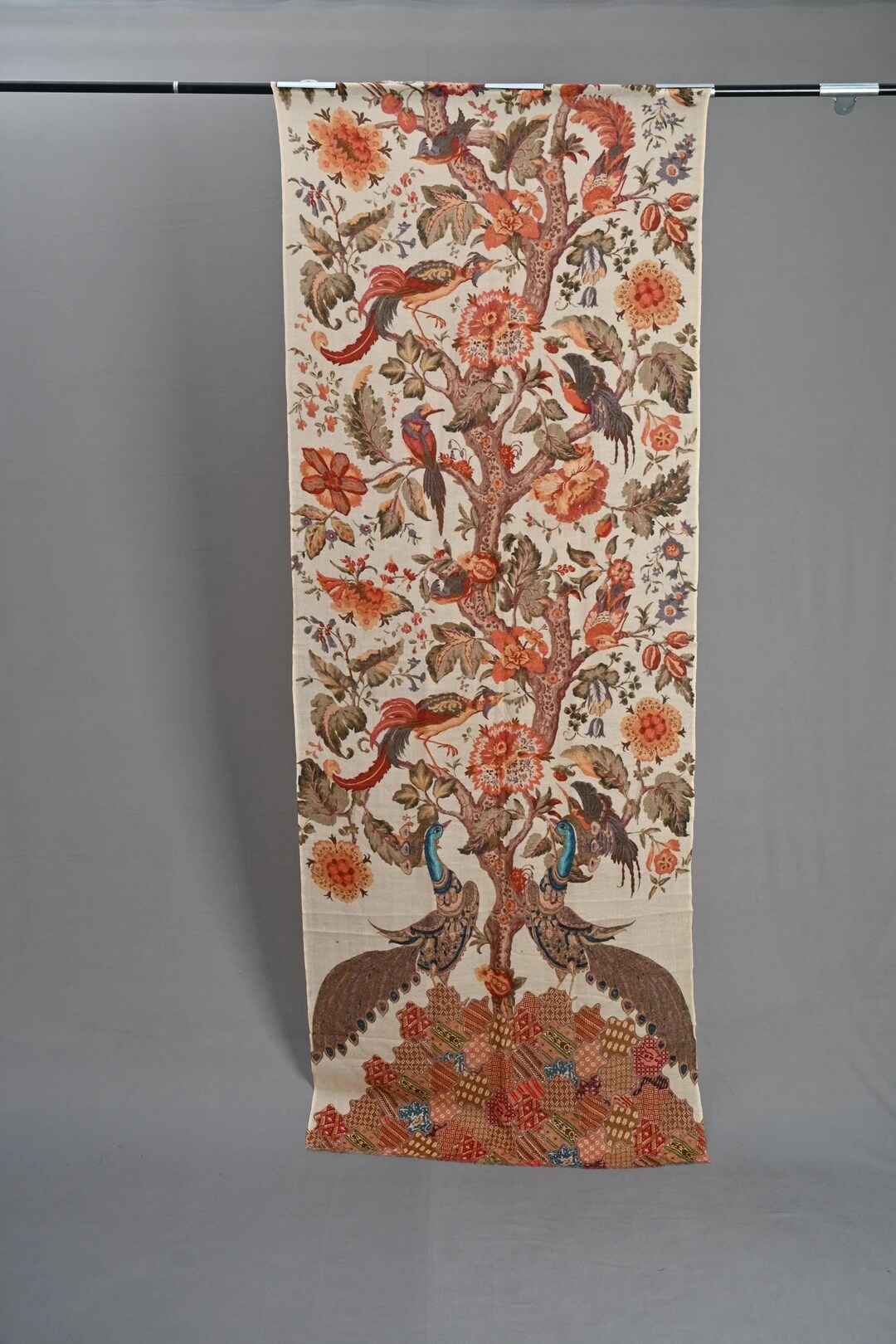 Tree of Life, Peacock Phase, Designer Scarf, Handwoven, Pashmina Wrap ...