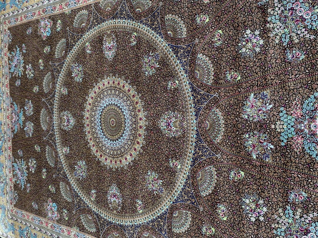 6x9 Ft Rug, Coffee Carpet, Dark Room Rug, Floral Pattern Rug, Carpet ...