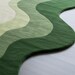 Modern Organic Hand-tufted Wool Rug Irregular Shape Green Color 8X10 ...