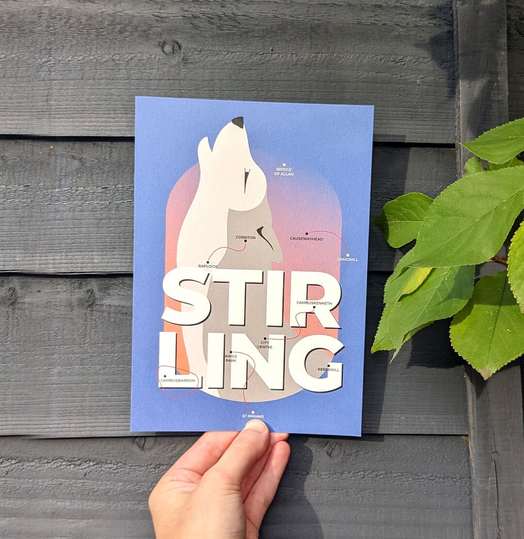 Stirling Wolf A5/A4 City Print - Etsy