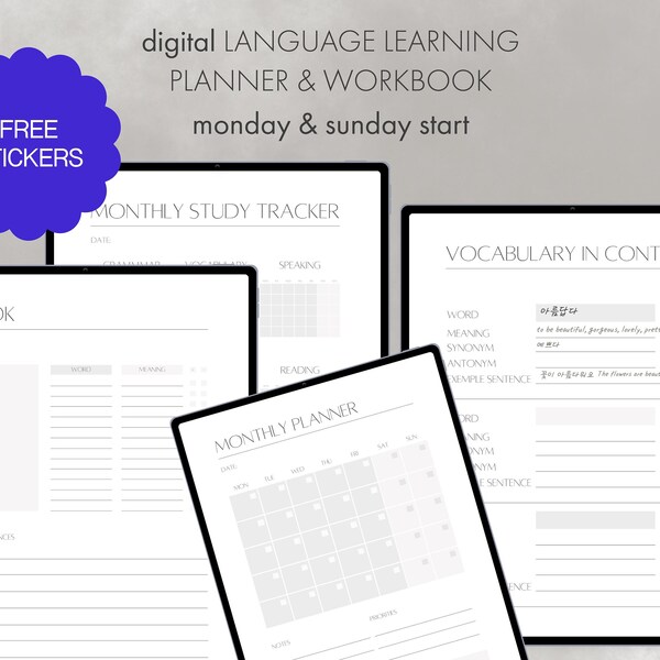 Language Note Taking Templates 2 Sizes Foreign Language Notes Class ...