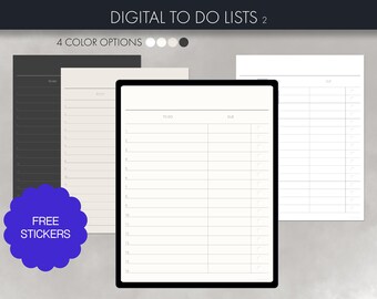 To Do List for iPad Goodnotes Notability Weekly to Do List Digital Task ...