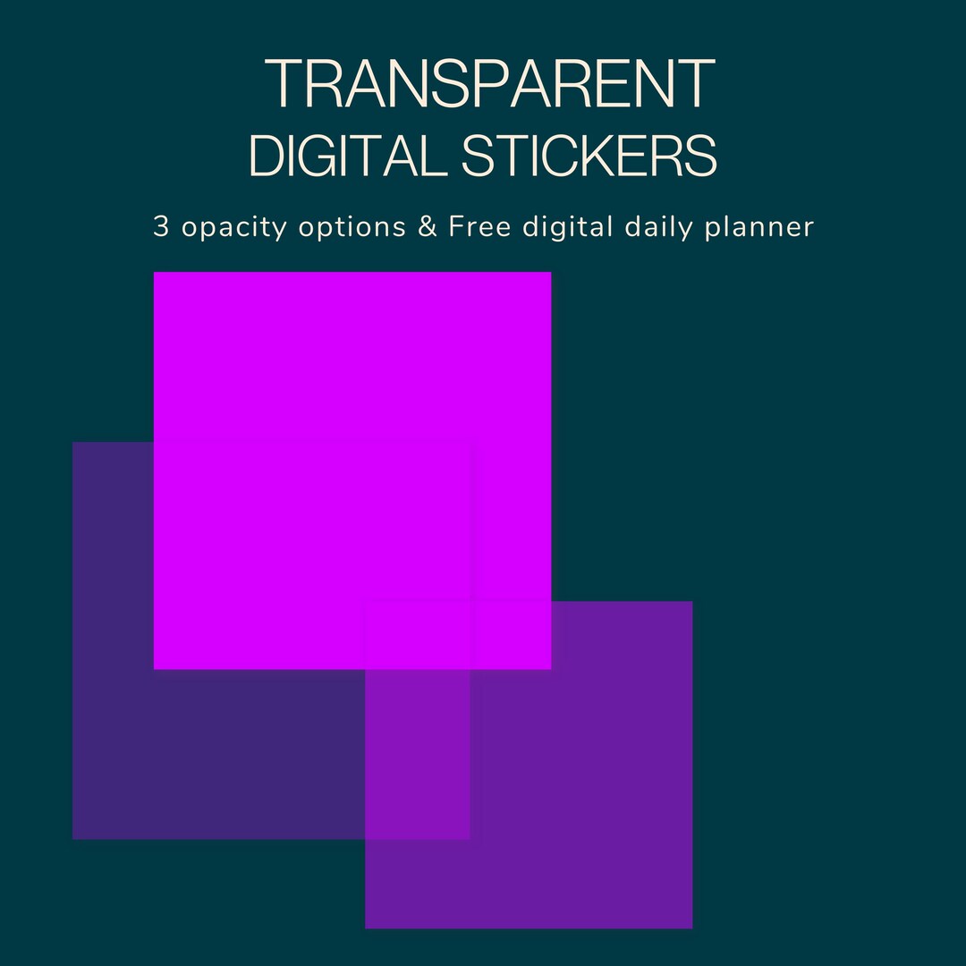 Colorful Transparent Sticky Notes Digital Planner Stickers Daily ...