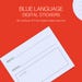 Blue Language Learning Digital Stickers Vocabulary Grammar Synonym ...