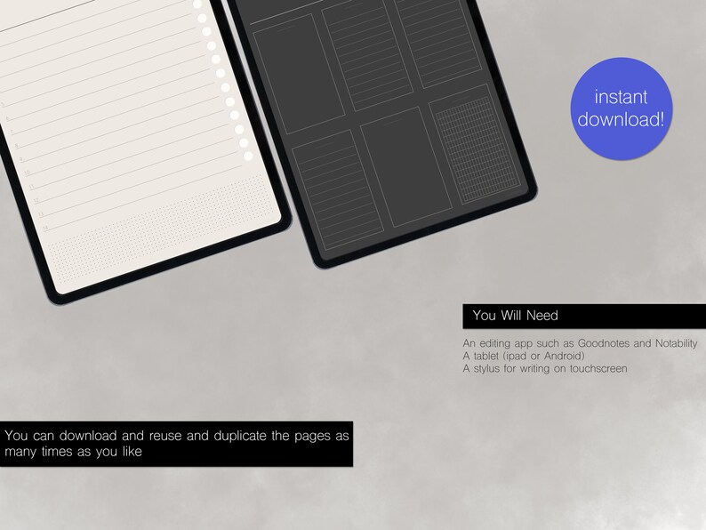 To Do List for iPad Goodnotes Notability Weekly to Do List Digital Task ...