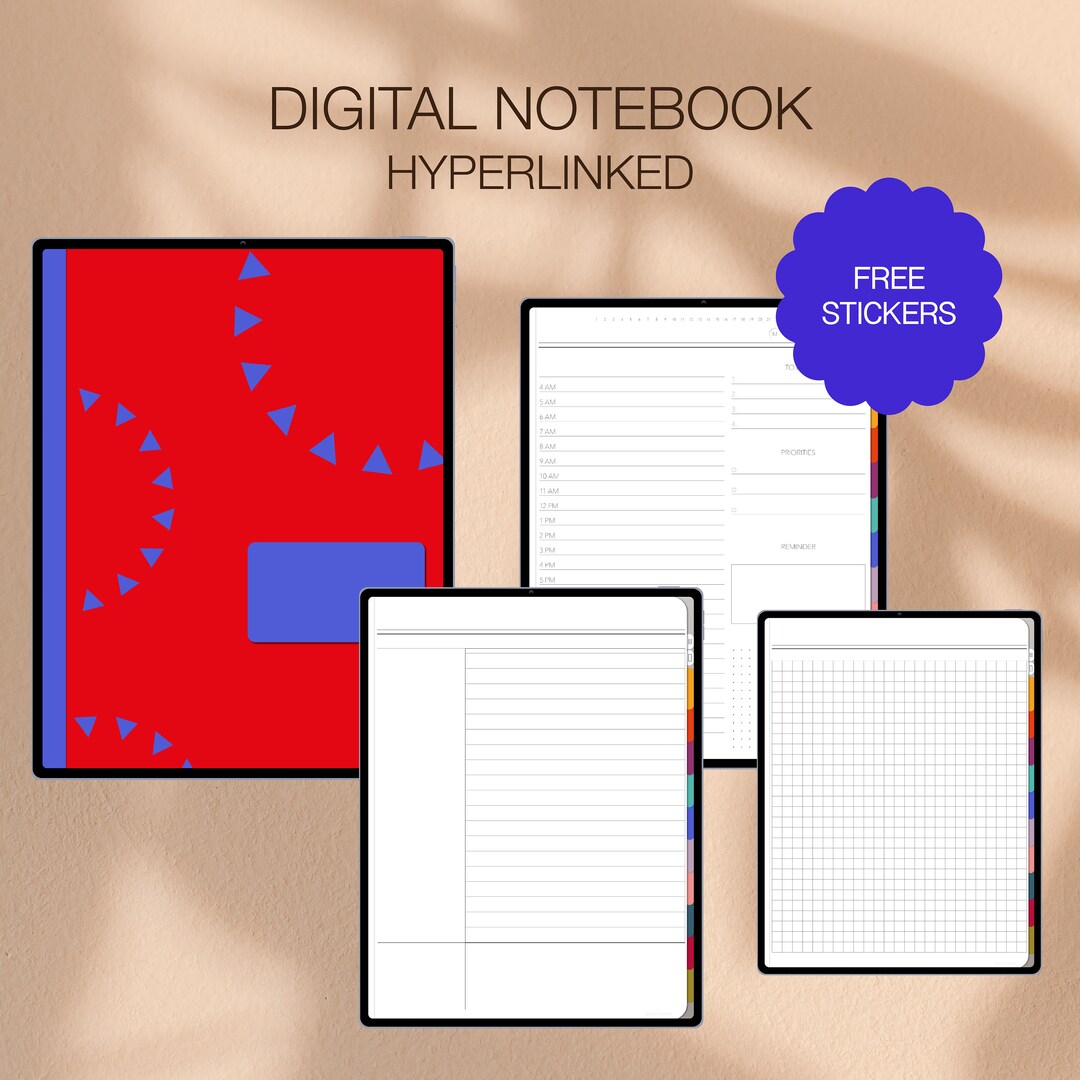 Hyperlinked Digital Notebook With Tabs for Goodnotes Bullet Journal ...