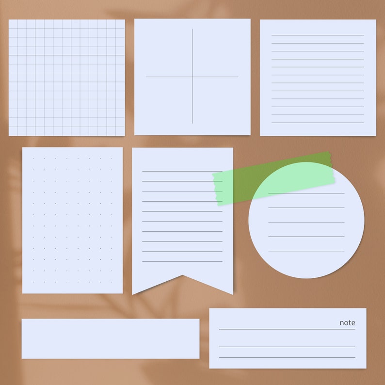 Blue Language Learning Digital Stickers Vocabulary Grammar Synonym ...