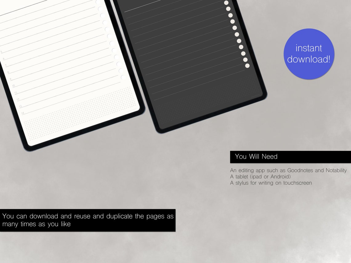 To Do List for iPad Goodnotes Notability Weekly to Do List Digital Task ...