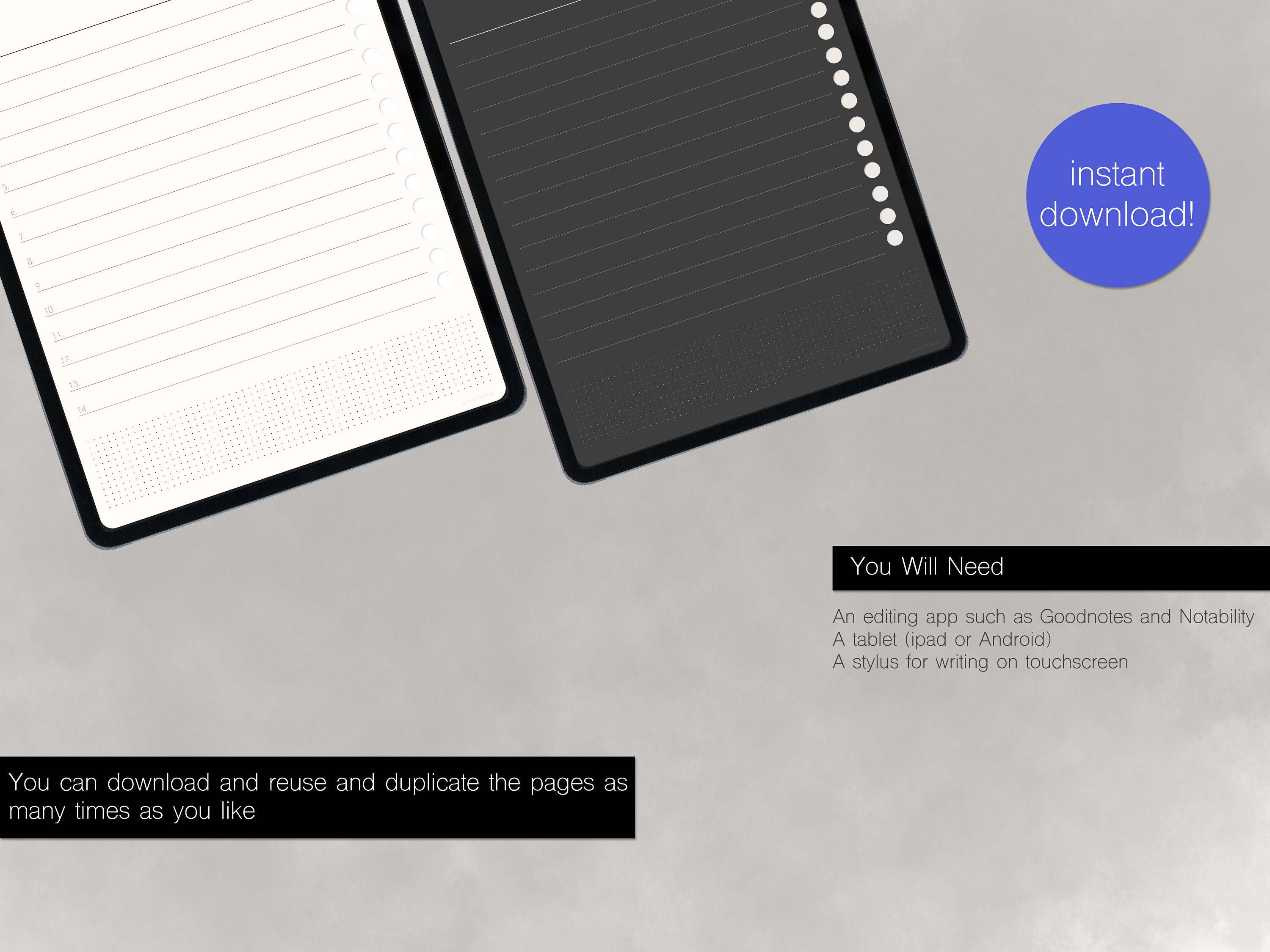 To Do List for iPad Goodnotes Notability Weekly to Do List Digital Task ...