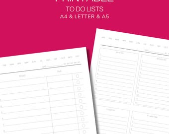 Minimal to Do List Printable, Simple Tasks List Template, Productivity ...