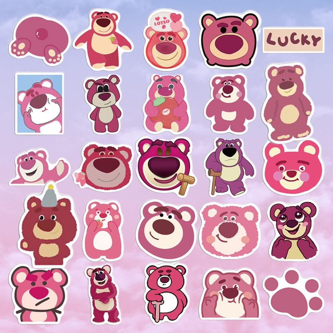 50 Pcs Toy Story Lotso Huggin Bear Stickers Sticker Pack - Etsy