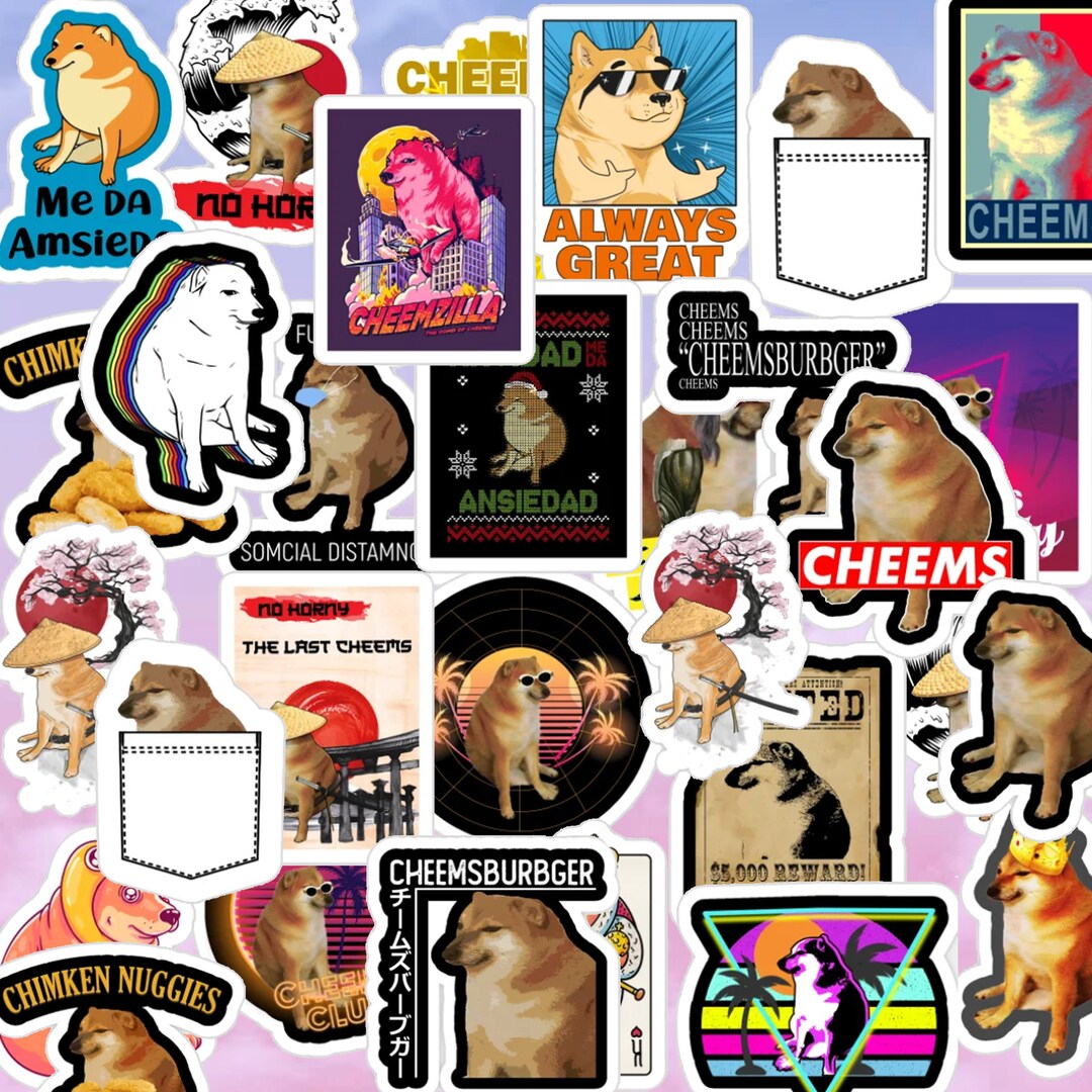30 Pcs Cheems Vinyl Sticker Cheems Meme Vinyl Sticker Pack - Etsy