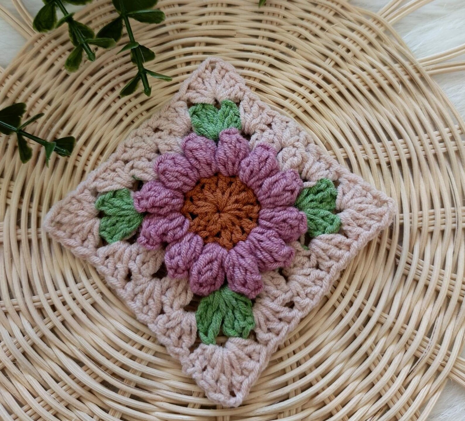 12\16\20 Pcs Grandma's Daisy Square, 3D Daisy, Unblocked Motif, Blanket ...
