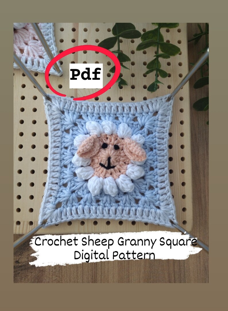121620 Pcs Sheep Granny Square, Animal Afghan Blanket, 3D Easy Crochet ...