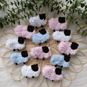 Crochet Sheep Applique, Baby Shower Gift, Gender Reveal Party ...
