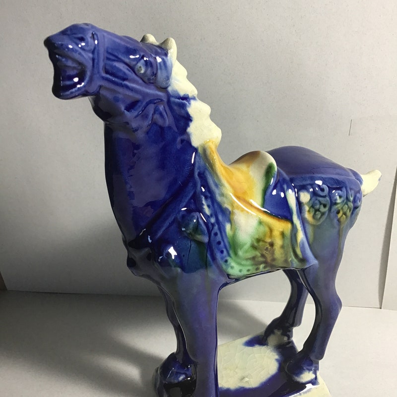 Ceramic Chinese War Horse - Etsy