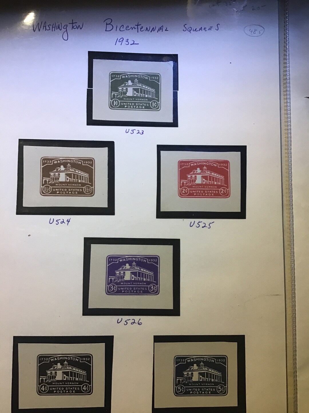 STAMPS Washington Bicentennial Squares - Etsy