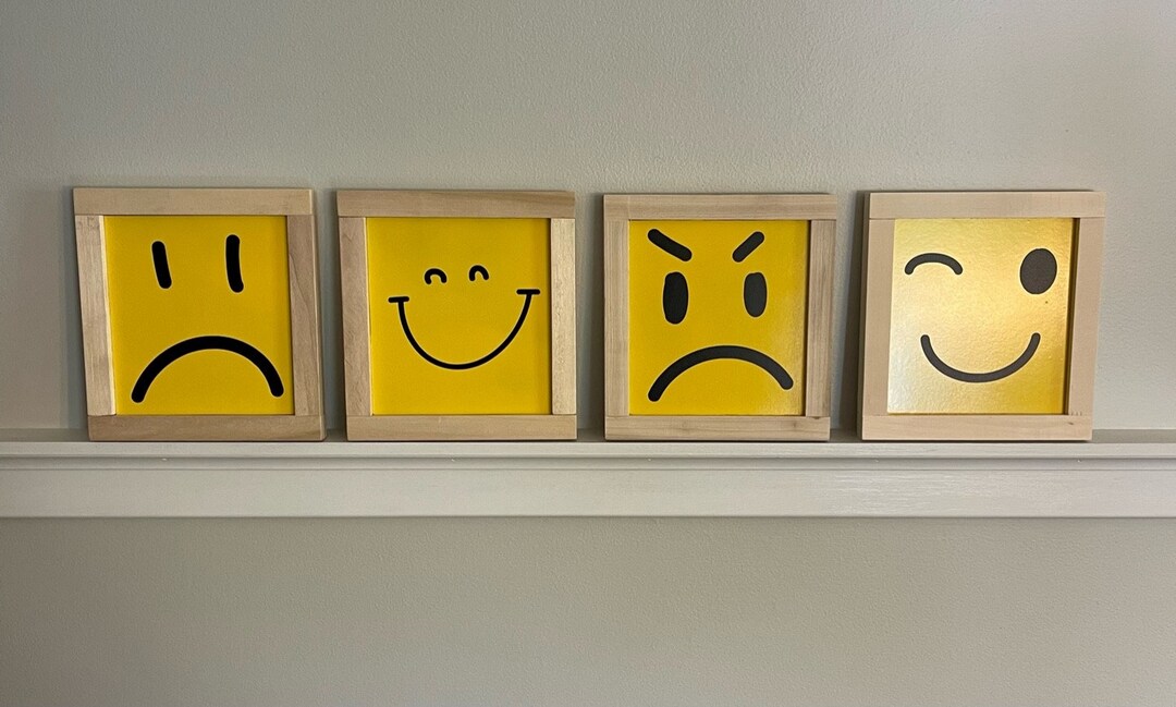 Emotion Faces Happy Sad Angry and Wink - Etsy