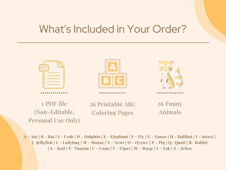 26 Abc Printable Alphabet Animals Coloring Pages, Preschool ...