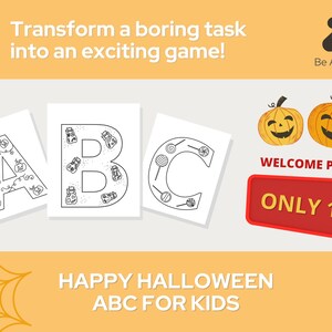 Printable Halloween Coloring 26 Alphabet Pages, Preschool, Kindergarten ...