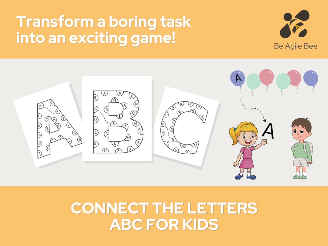 Printable Abc 26 Alphabet Connect the Letters Pages, Preschool ...