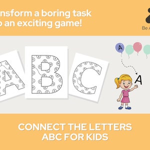 Printable Abc 26 Alphabet Connect the Letters Pages, Preschool ...