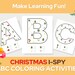 Christmas I Spy Printable Games for Kids ABC Coloring Page Preschool ...
