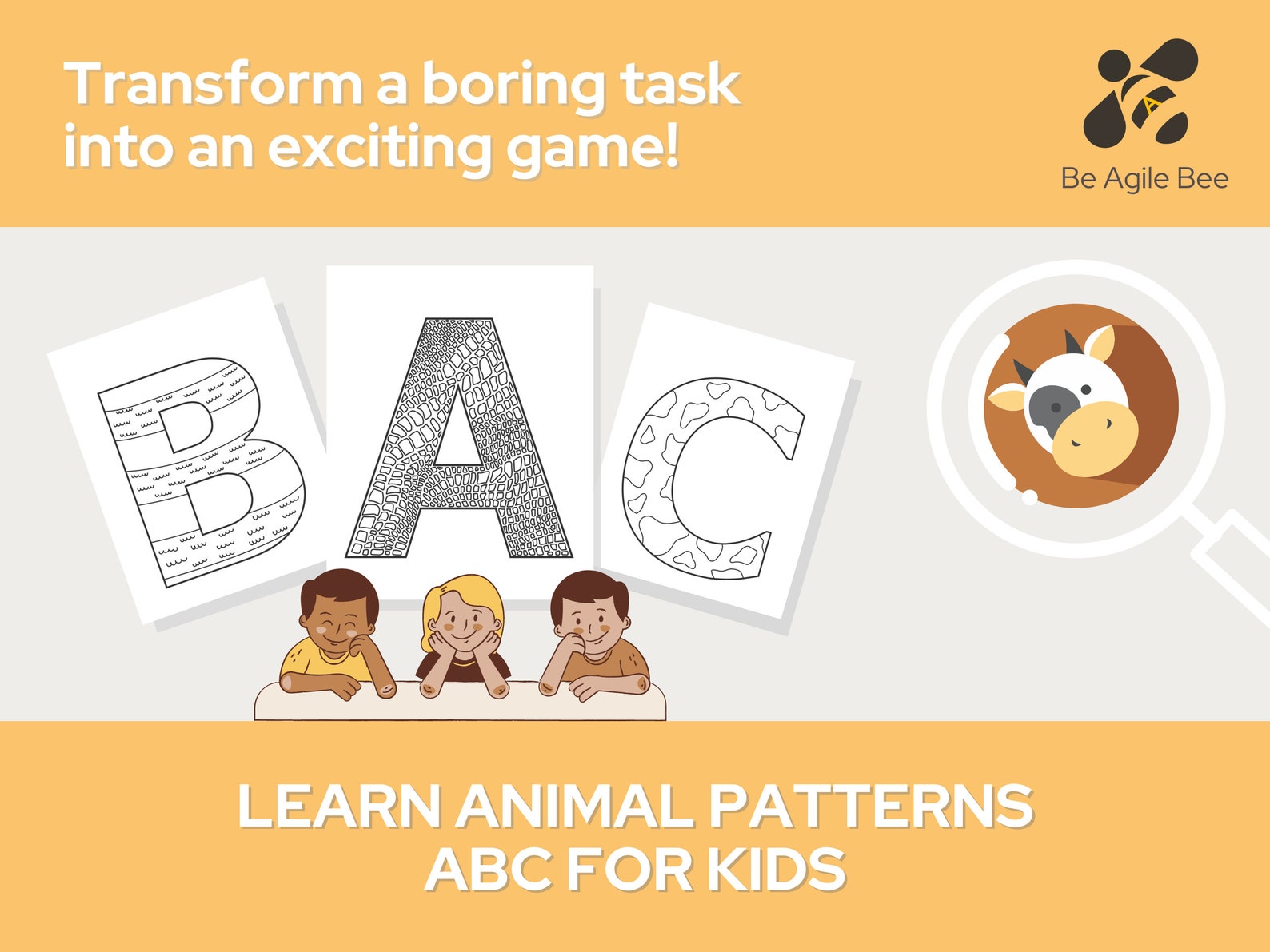 Printable Abc 26 Alphabet Animal Pattern Pages, Preschool, Kindergarten ...
