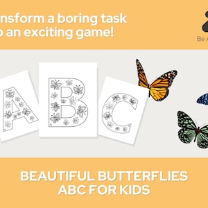 26 Abc Printable Alphabet Butterflies Coloring Pages, Preschool ...