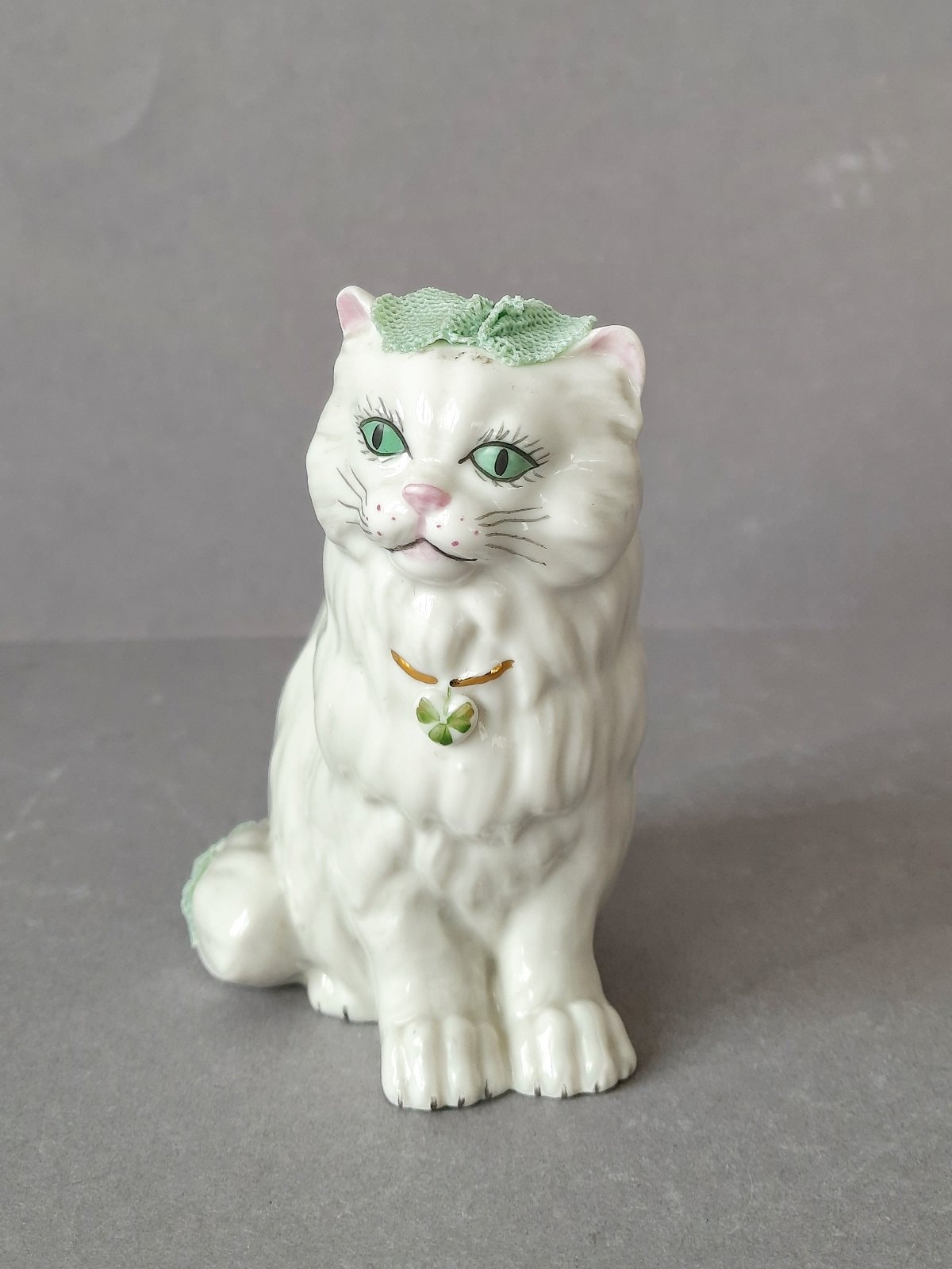Porcelain Cat Figurine Irish Dresden Ireland - Etsy