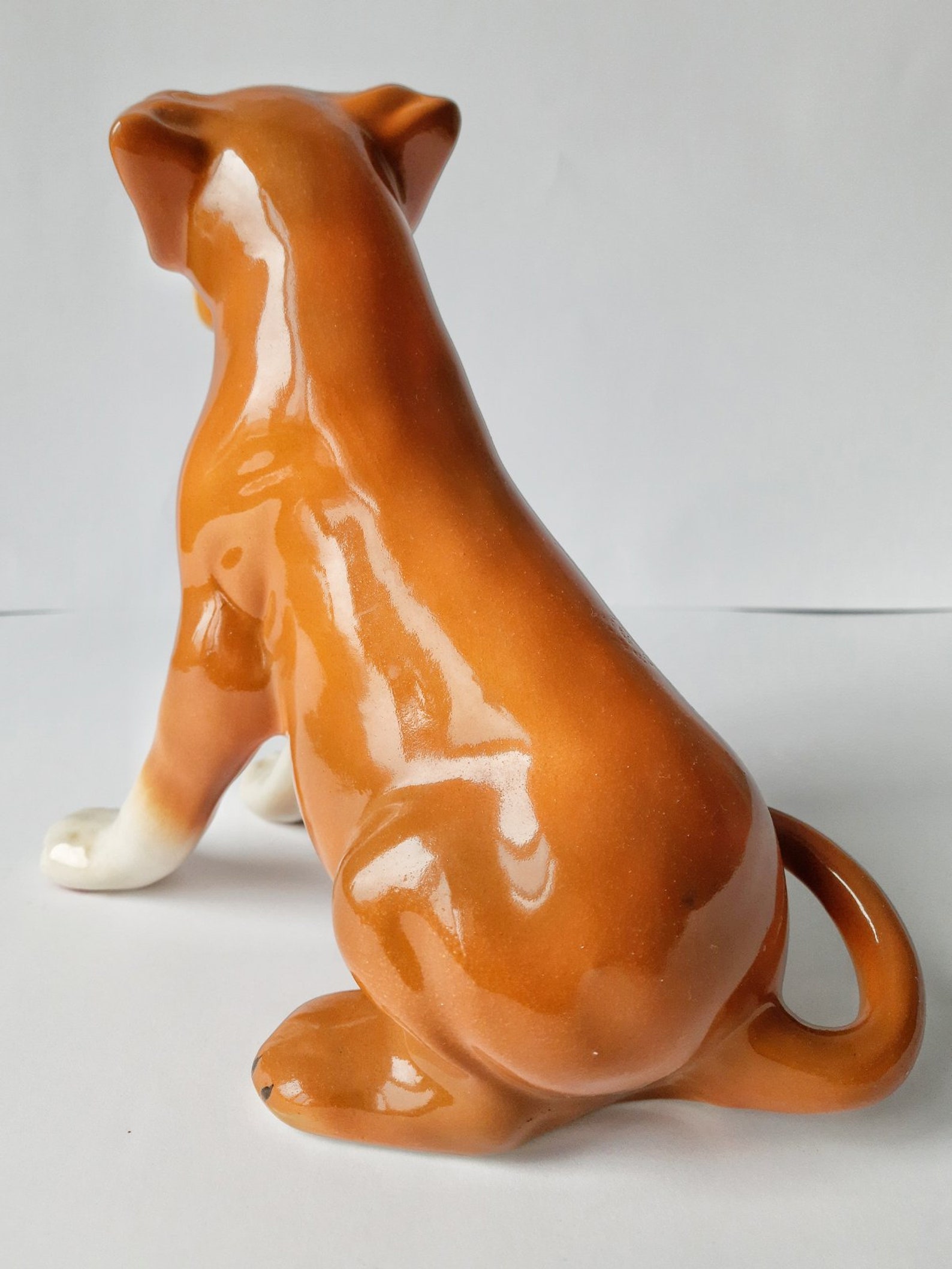 Porcelain Figurine Dog Boxer Bulldog Cluj Napoca Cervit Romania - Etsy