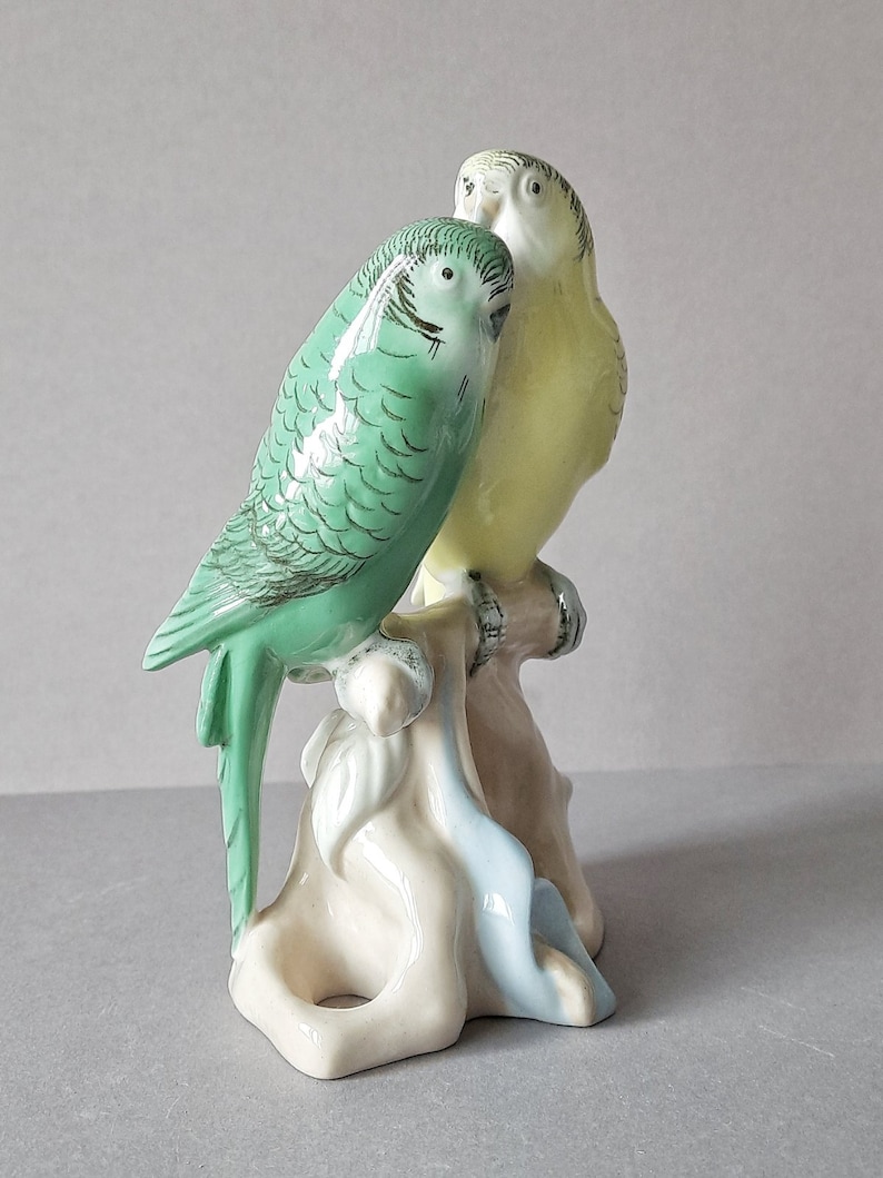 Porcelain Figurine Parrot Budgerigar Royal Dux Czech Republic - Etsy