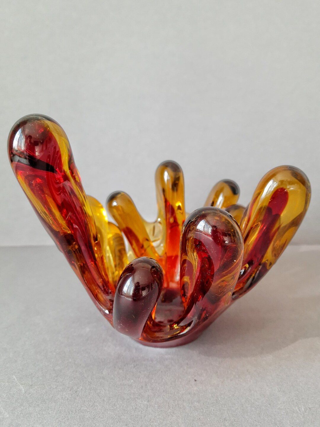 Vintage Ukrainian Folk Art Glassware Handmade Glass Figurine, Vase - Etsy