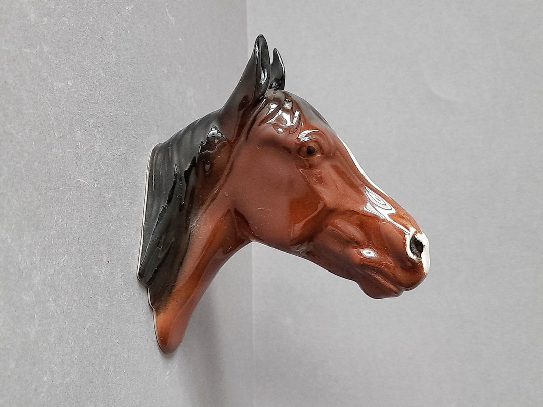 Wall Panel Horse Head Porcelain Hertwig Katzhutte Germany 1950-1960 - Etsy
