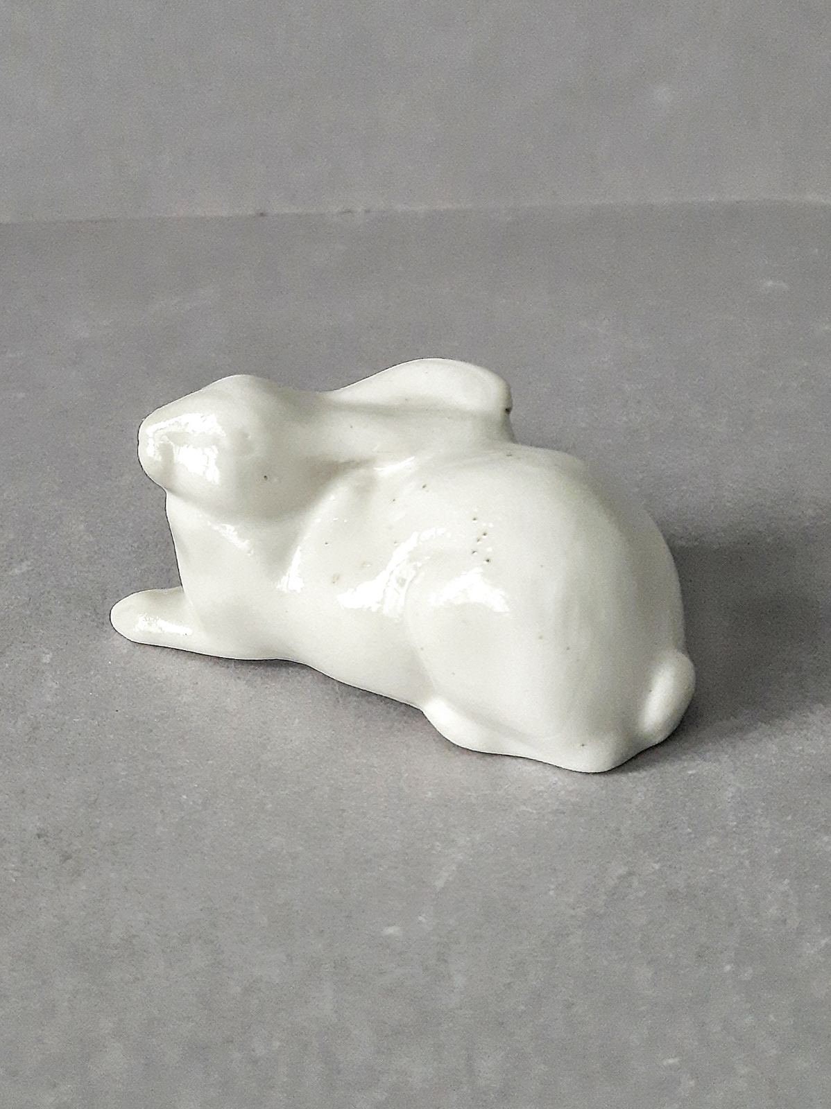 Porcelain Figurine Porcelain Hare Rabbit Miniature Gorodnitsa - Etsy
