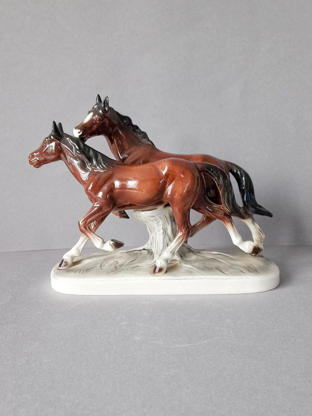 Porcelain Figurine Horse Hertwig Katzhutte Germany 27 Cm - Etsy