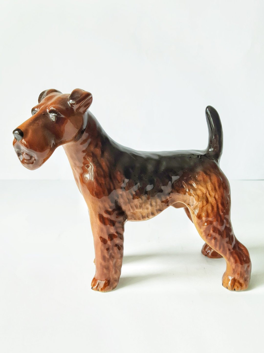 Porcelain Figurine Dog Airedale Terrier England Beswick - Etsy