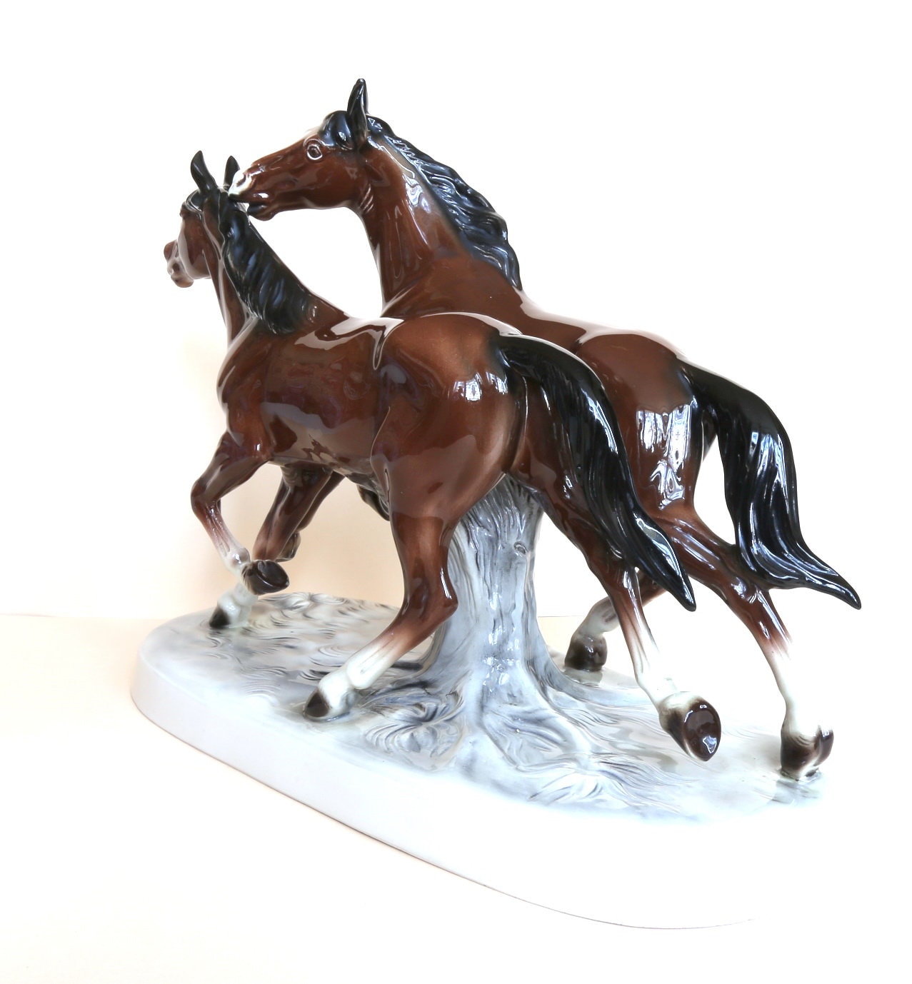 Porcelain Figurine Horse Hertwig Katzhutte Germany 41 Cm - Etsy