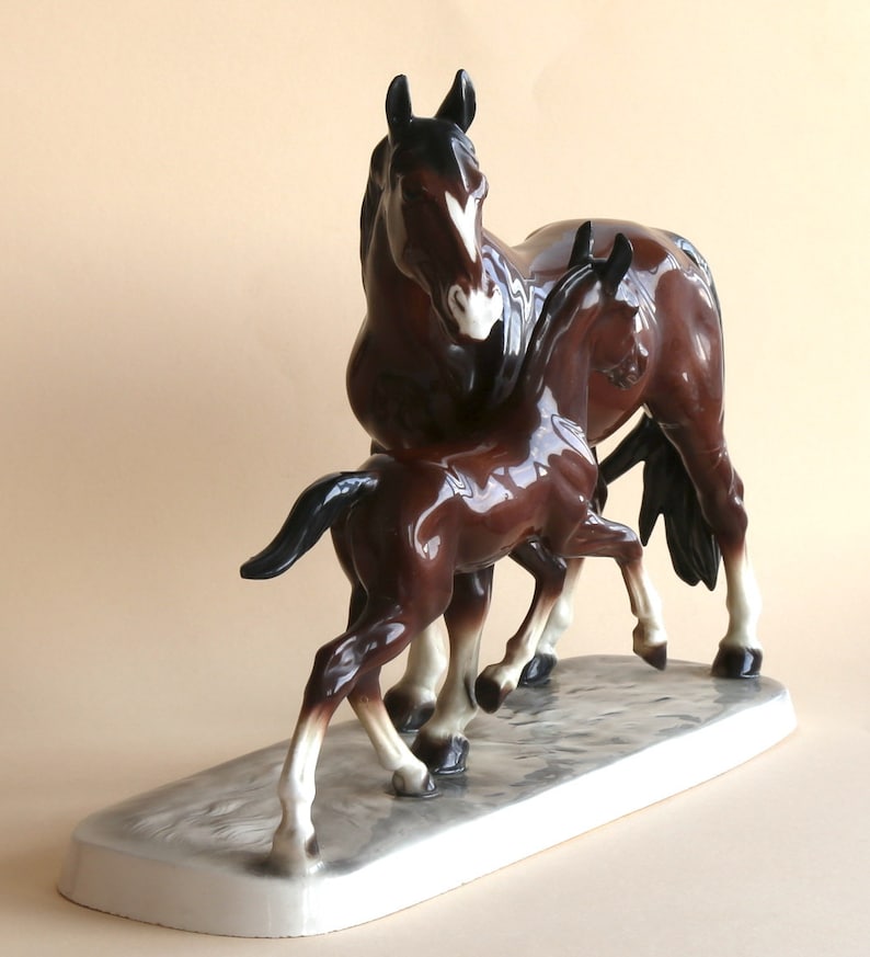 Porcelain Figurine Horse Hertwig Katzhutte Germany - Etsy