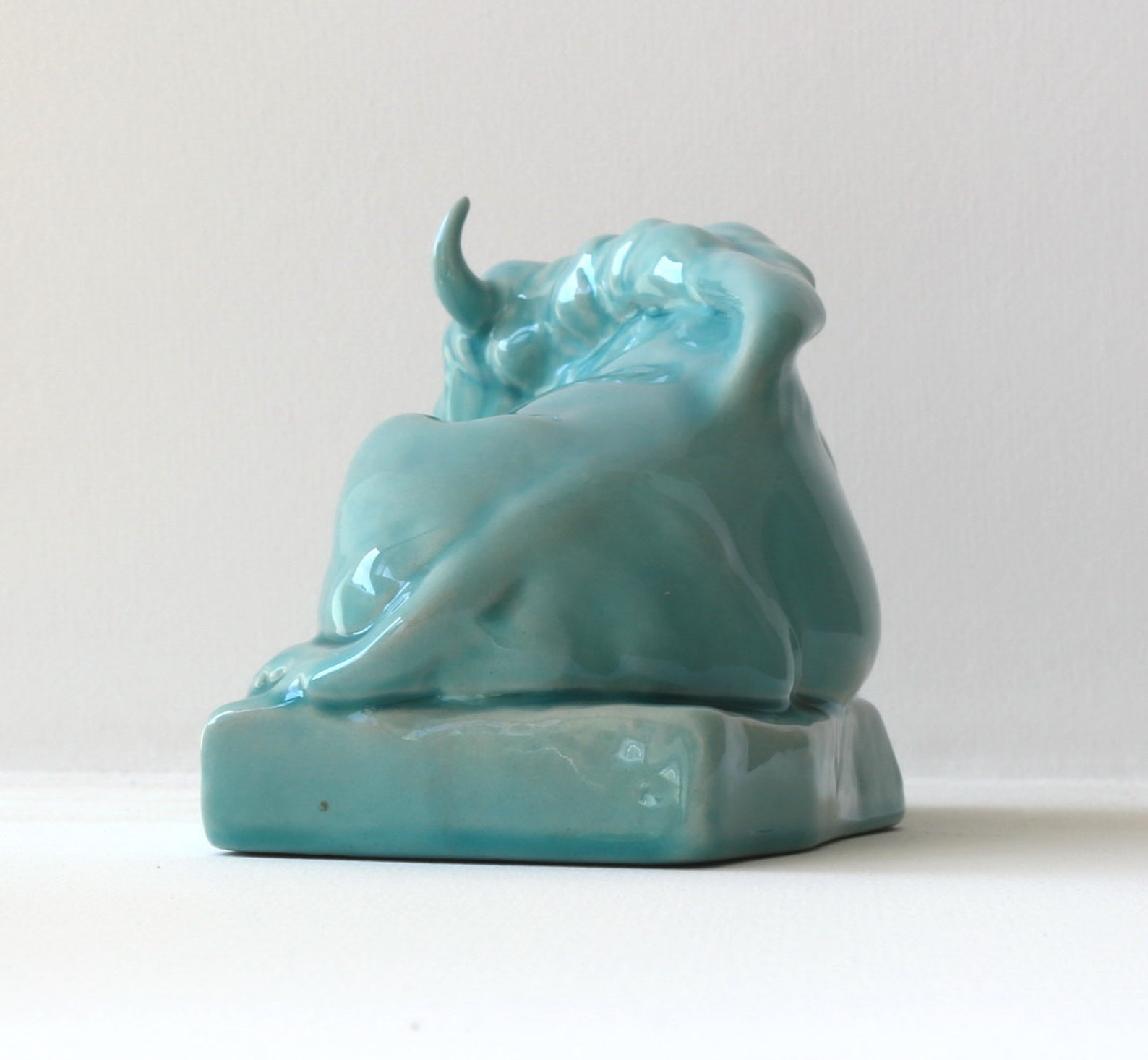 Porcelain Figurine Zsolnay Hungary Bull Bison - Etsy
